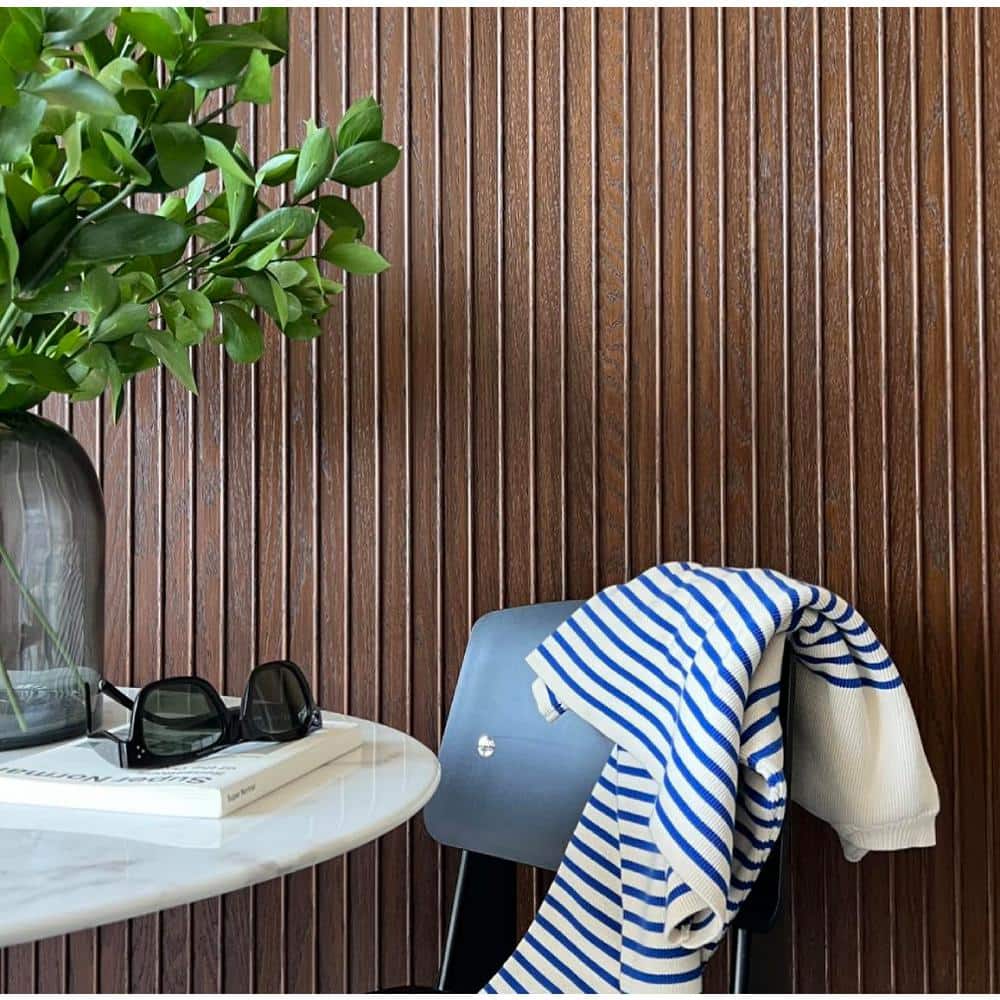 Timeline Fluted Solid Oak 3/8 in. x 5.25 in. x 72 in. 15.75 SF ...