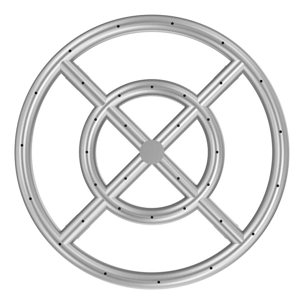 SKYSHALO Round Drop-in Fire Pit Pan 12 in., Stainless Steel Fire Pit ...
