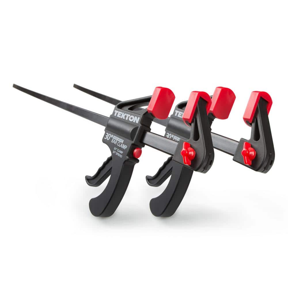 TEKTON 30 in. Ratchet Bar Clamp/36 in. Spreader Set (2-Piece) CLP51530 ...