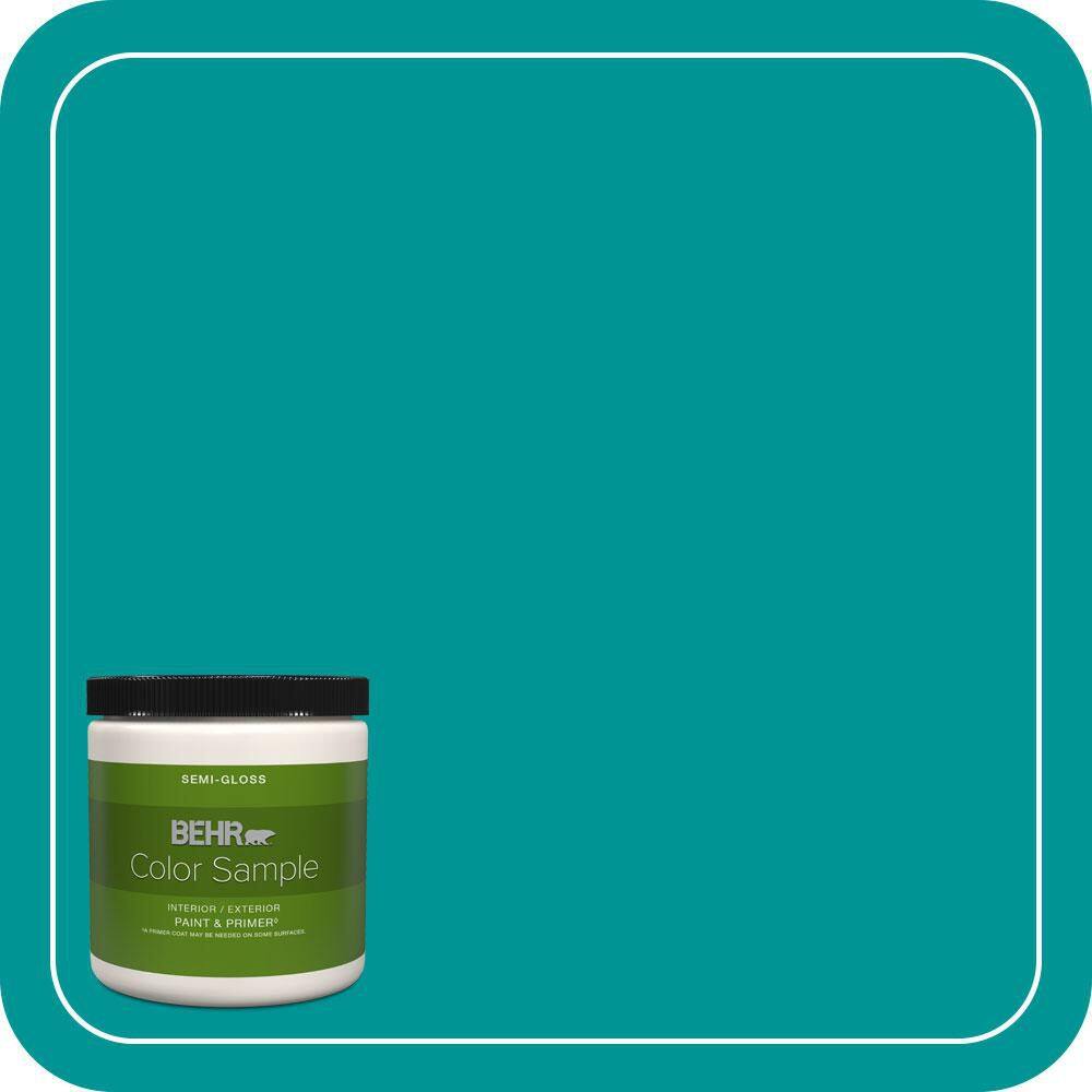 BEHR PREMIUM PLUS 8 oz. #P460-6 Paradise Landscape Semi-Gloss Interior ...