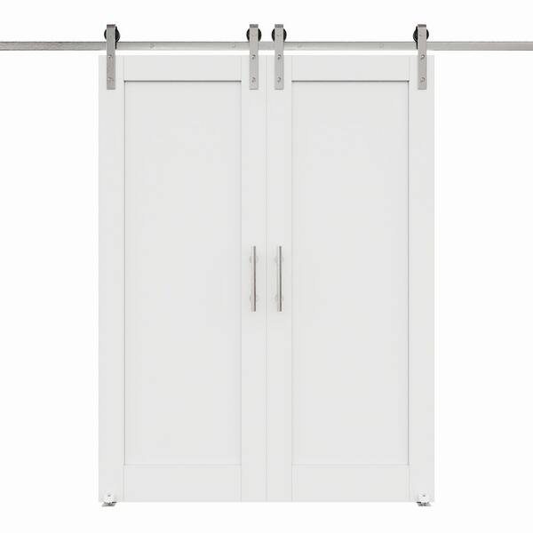 ARK DESIGN 72 in. x 80 in. White 1-Panel Blank Solid Core Composite MDF ...