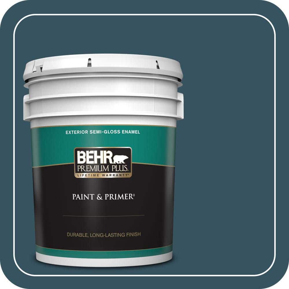 BEHR PREMIUM PLUS 5 gal. #MQ5-24 Opera Glasses Semi-Gloss Enamel ...