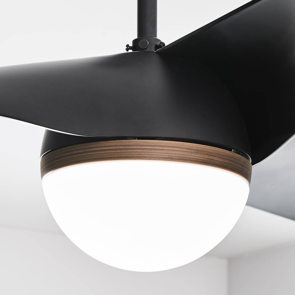 Buy Akova 56 in. Integrated LED Indoor/Outdoor Matte Black Ceiling Fan ...