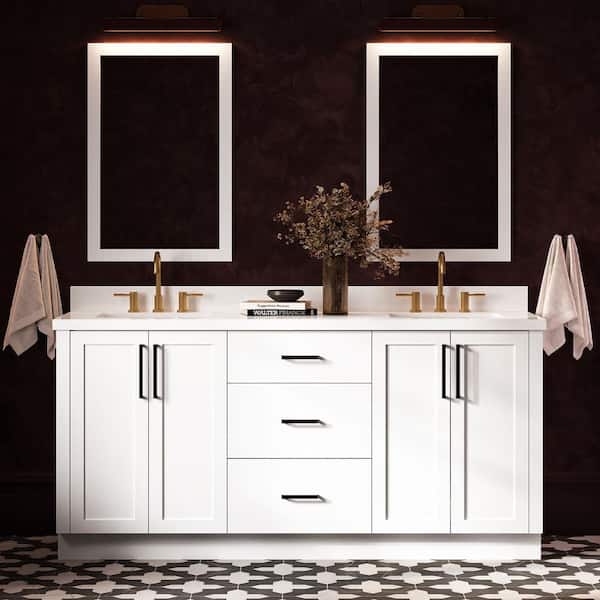 Reviews for ARIEL Loren 60 in. Double Sink Freestanding Bathroom Vanity ...