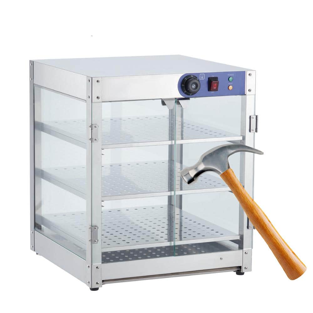Garvee 20 in 3-Tier Commercial Food Warmer Display Case with LED ...