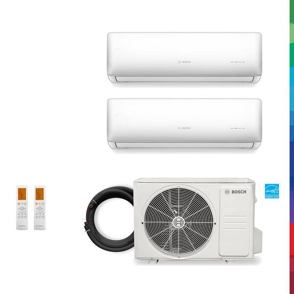 Bosch Gen 2/3 ENERGY STAR 2-Zone 27,000 BTU 2.25 Ton Ductless Mini ...