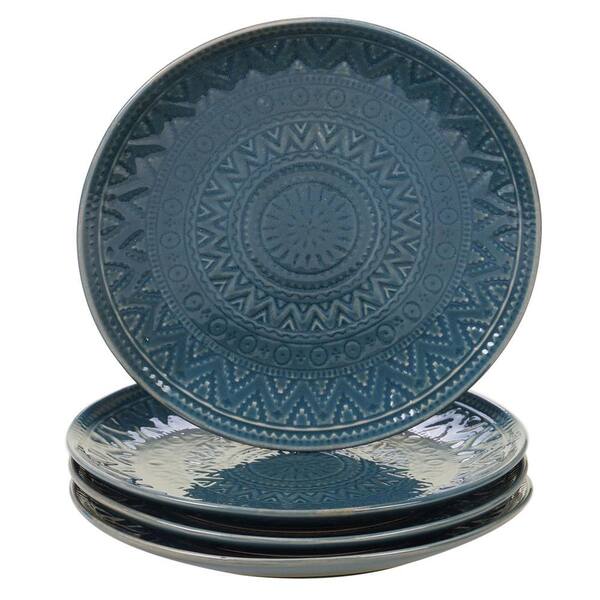 Certified International Aztec 4-Piece Patterned Multi-Colored Stoneware ...