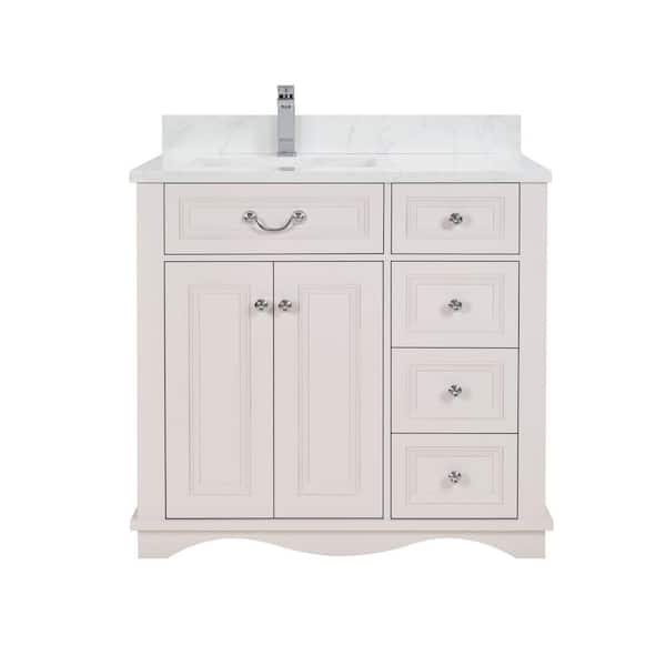 Legion Furniture French Contemporary Series 36 in. 1 Freestanding Cream ...