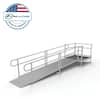 EZ-ACCESS PATHWAY 12 ft. Straight Aluminum Wheelchair Ramp Kit with ...