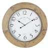 Litton Lane 32 in. x 32 in. Brown Wood Wall Clock 53645 - The Home Depot