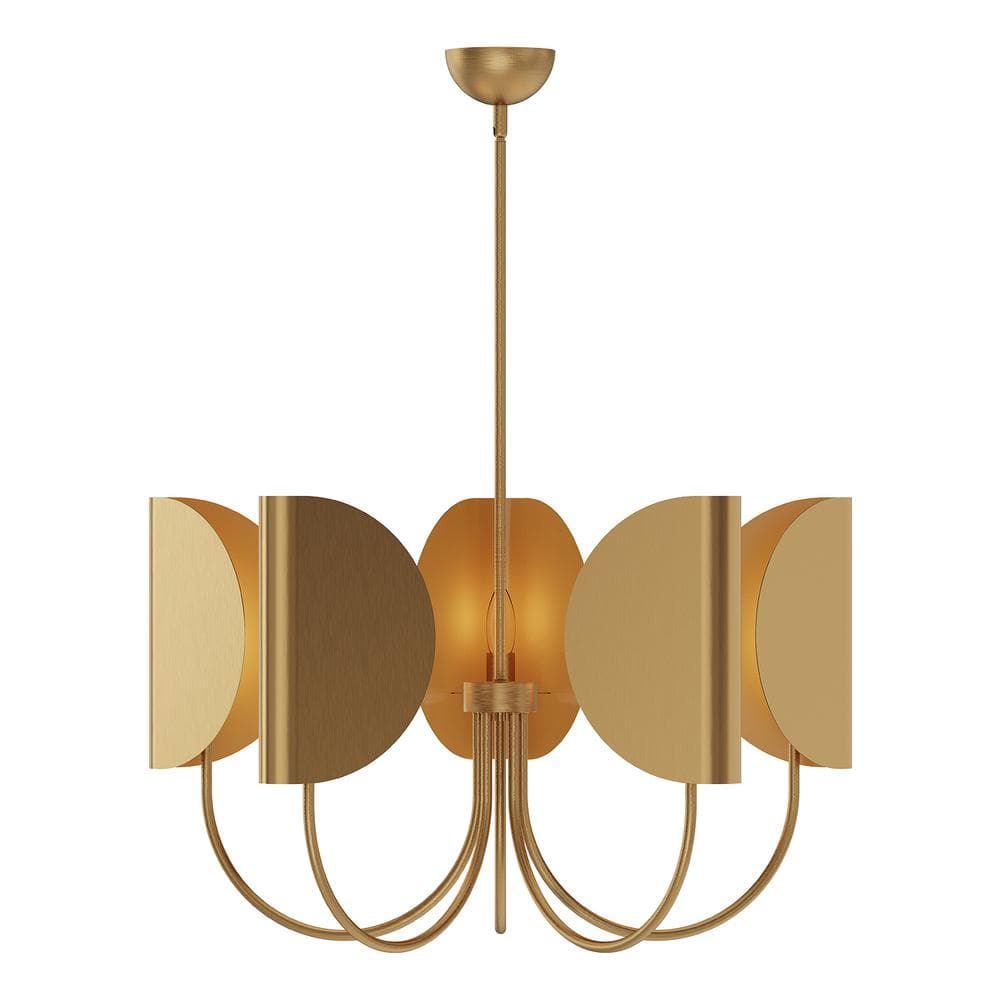 ALORA MOOD Seno 32 in. 5 Light 60-Watt Aged Gold Chandelier CH450732AG ...