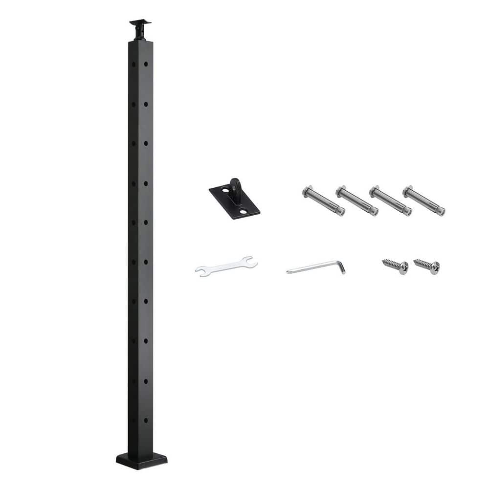 SVOPES Cable Railing Post, 36 x 1 x 2 in. Corner Post, Stainless Steel, Cable for Cable Railing ...