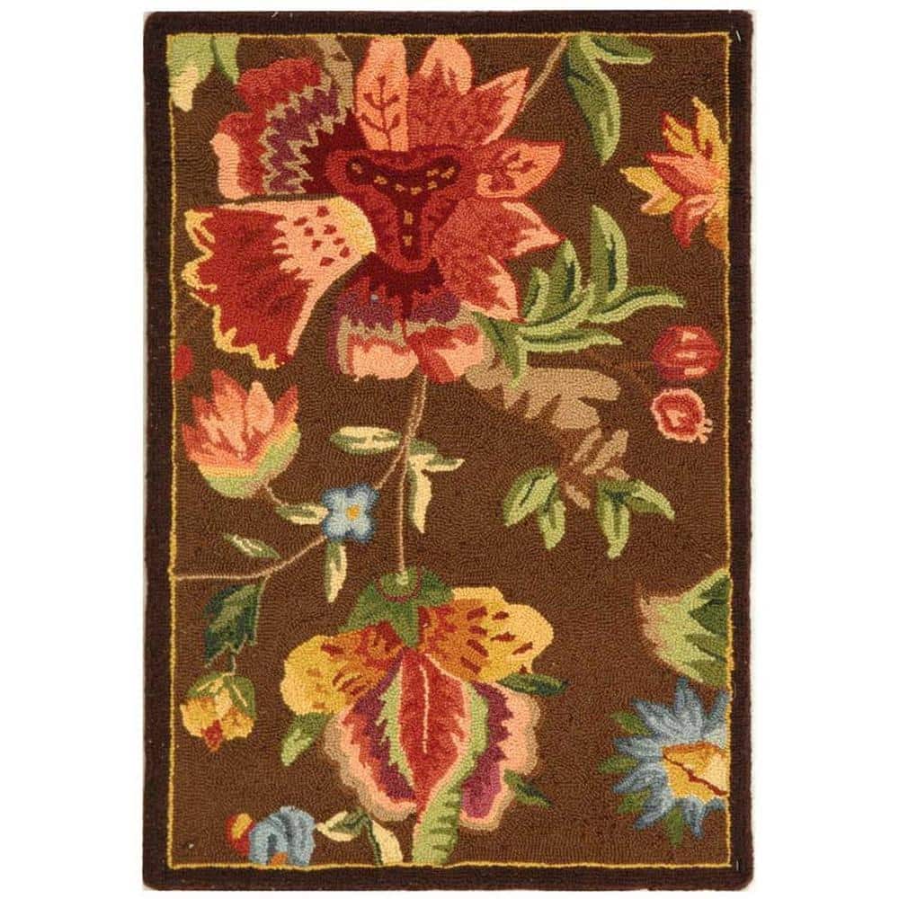 SAFAVIEH Chelsea Brown Doormat 2 ft. x 3 ft. Border Area Rug HK331B-2 ...