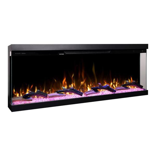 Modern Ember Aerus Skyline 50 in. Wall-Mounted 3D Linear Smart Electric ...