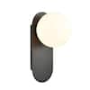 CLAXY 6.69 in. 1-Light Black Modern Wall Sconce with Standard Shade HK ...