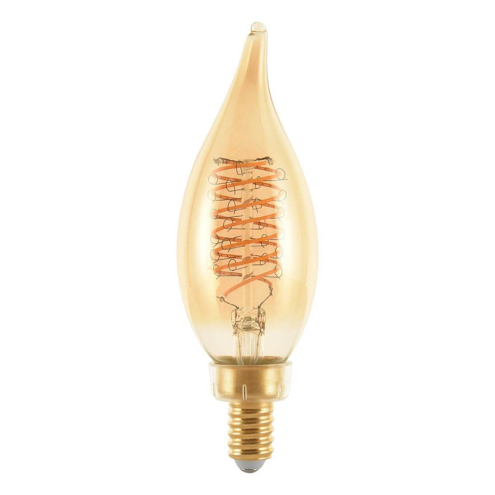 EcoSmart 60-Watt Equivalent 2200K BA11 Dimmable Amber E12 Spiral ...