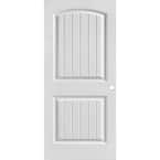 Masonite 36 in. x 80 in. Cheyenne Smooth 2-Panel Camber Top Plank ...