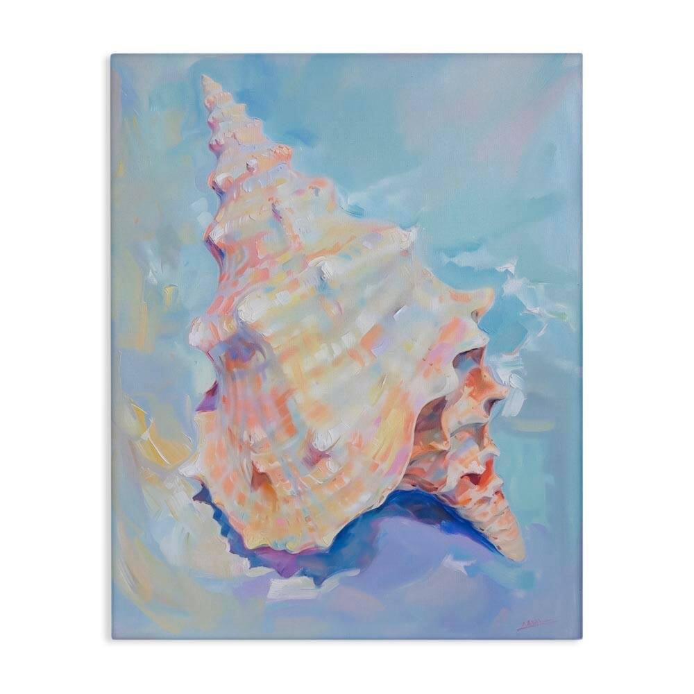 Stupell Industries Coastal Conch Shell by Arlington Prints Unframed ...