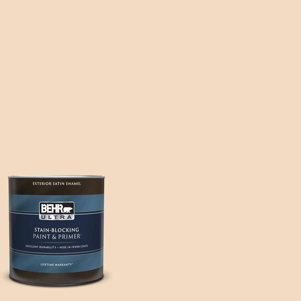 BEHR ULTRA 1 qt. #S270-1 Frosted Toffee Satin Enamel Exterior Paint ...