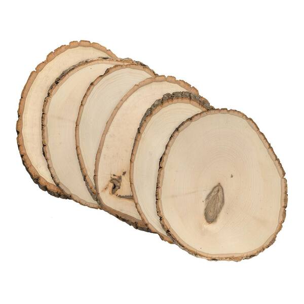 Walnut Hollow 1 in. x 8 in. x 8 in. Rustic Basswood Medium Round Live ...