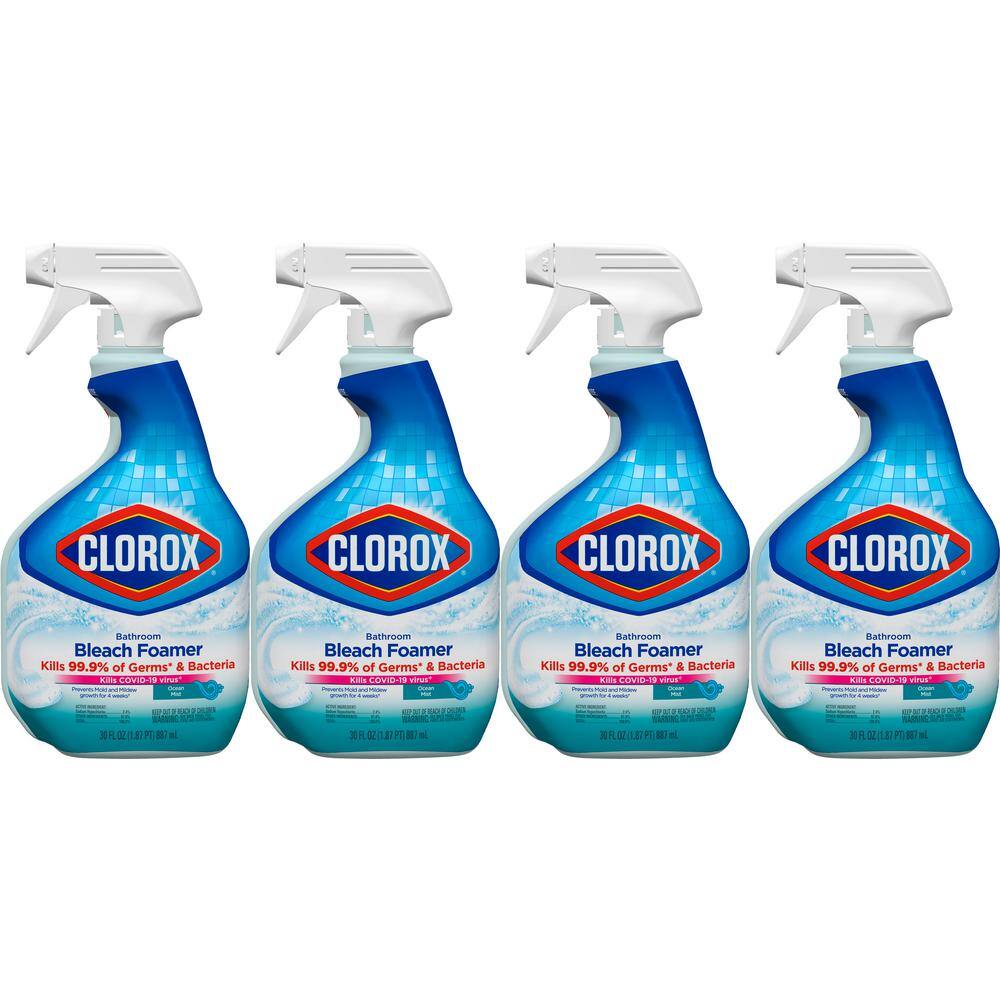 Clorox 30 oz. Bathroom Foamer with Bleach Spray (4-Pack) C-303732100-4 ...