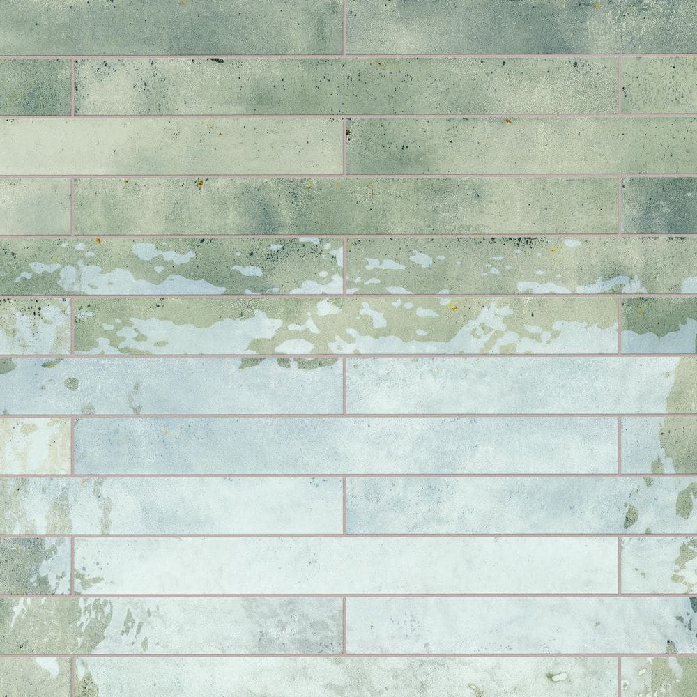 Merola Tile Scottsdale Aquamarine 2 in. x 18 in. Porcelain Floor and ...