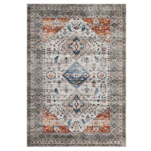 Garvee Vintage Floral Carpet Oriental Distressed Rug Washable Rug Low ...