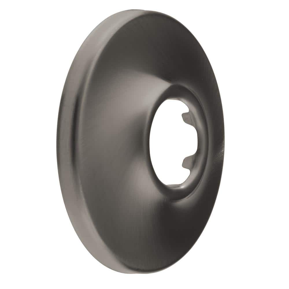 Delta 2.5 in. Brass Shower Arm Flange in Lumicoat Black Stainless ...