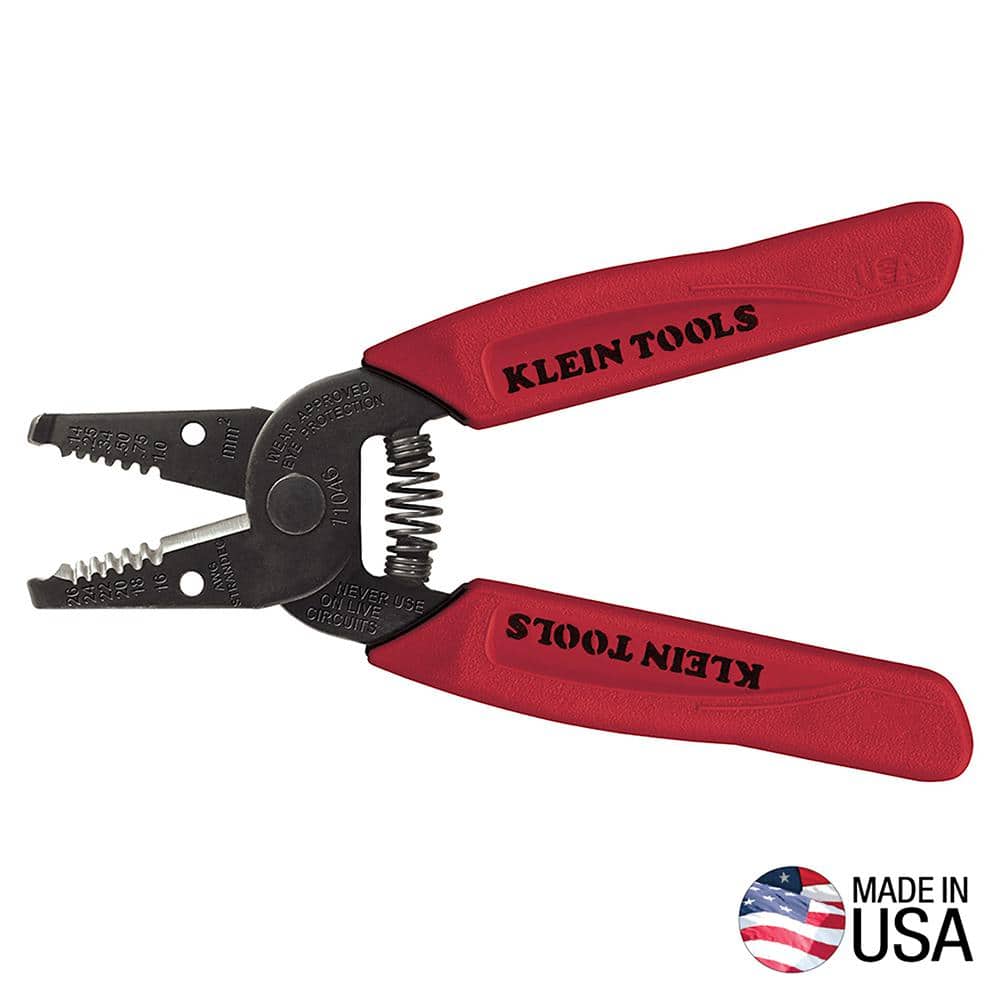 Klein Tools Wire Stripper Cutter 16 26 AWG Stranded 11046 The Home Depot
