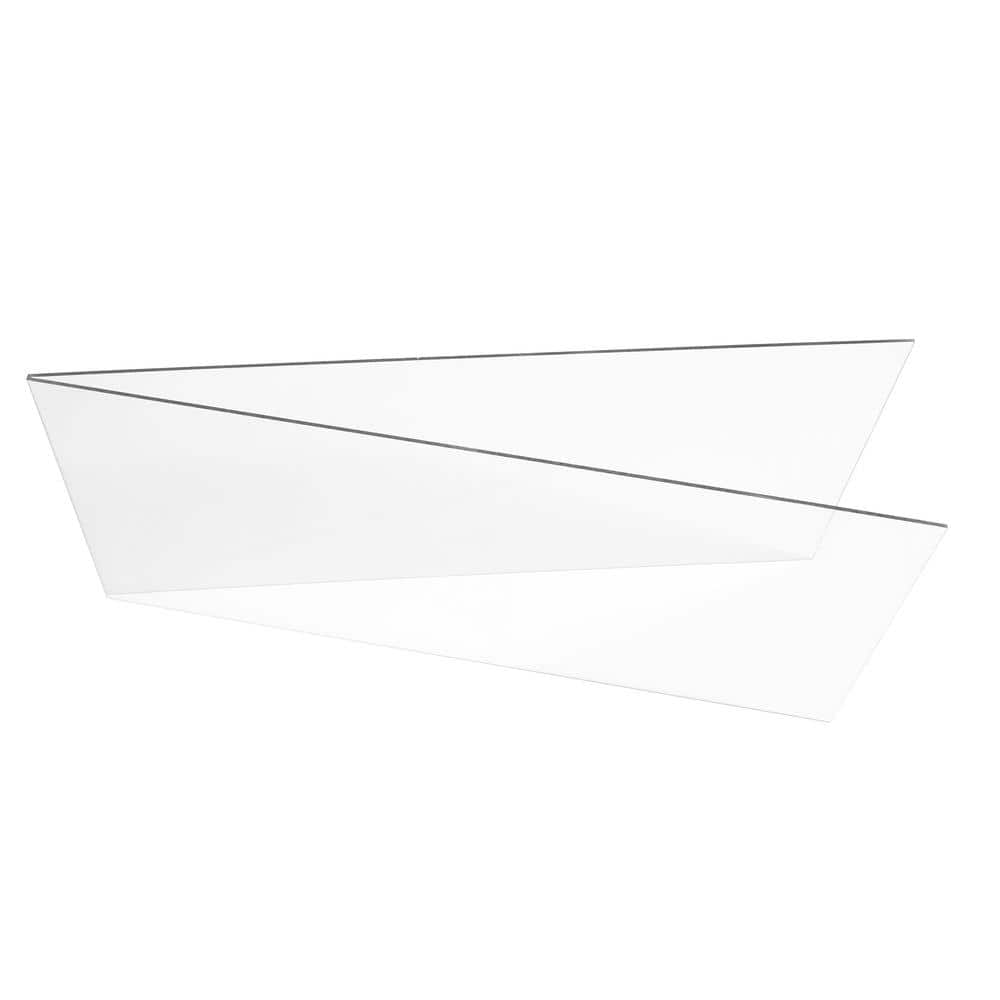 Wellco 1 ft. x 1 ft. (1.5 mm) Waterproof Polycarbonate Clear Plastic ...