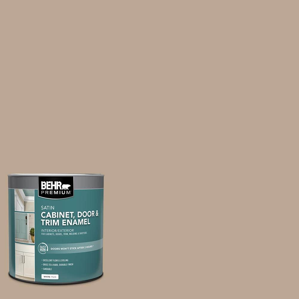 BEHR PREMIUM 1 qt. #700D-4 Brown Teepee Satin Enamel Interior/Exterior ...