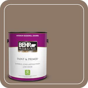BEHR PREMIUM PLUS 1 gal. #PPU5-05 Coconut Shell Flat Low Odor Interior ...