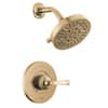 Delta Faryn Gold Single-Handle 5-Spray Shower Faucet in Champagne ...