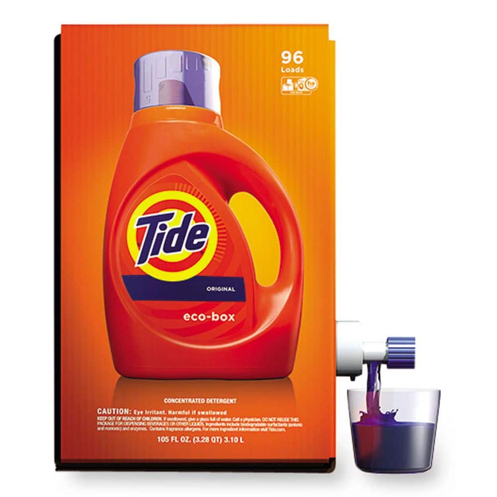 Tide 105 oz. Original Scent Eco-Box HE Liquid Laundry Detergent Bag-In ...