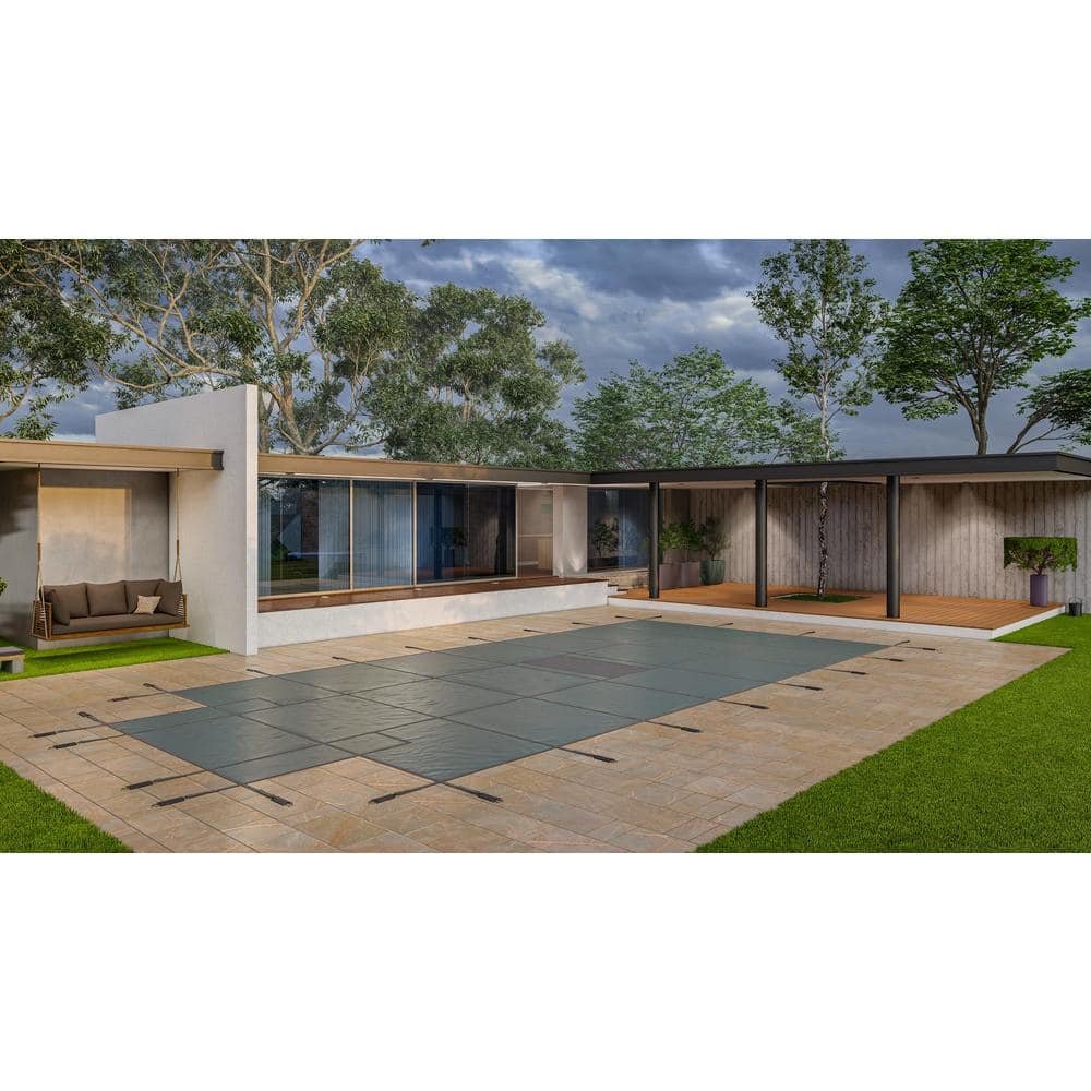 Water Warden 18 ft. x 36 ft. Rectangular Solid Pool Safety Cover In ...
