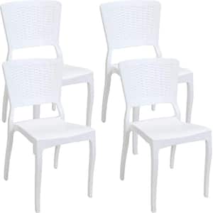 White - Stackable - Patio Chairs - Patio Furniture - The Home Depot