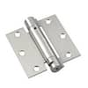 Onward 3-1/2 in. x 3-1/2 in. Brushed Chrome Self Closing Full Mortise ...