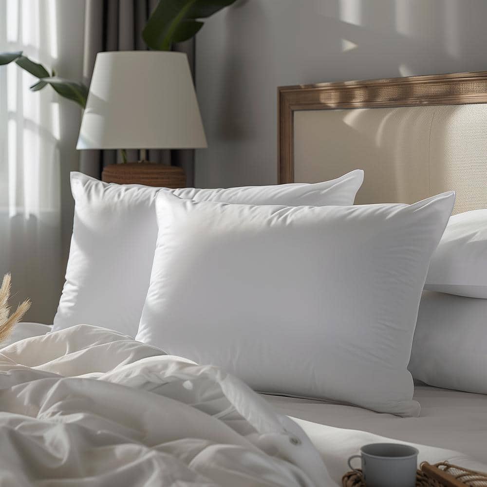 Bafode Goose Down Feather 100% Cotton King Pillows Set of 2, Bedding ...