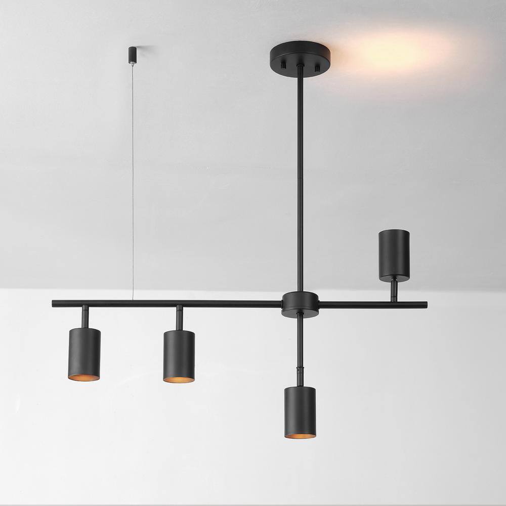 Globe Electric 2.3 ft. Matte Black Adjustable Height Hard Wired Track ...