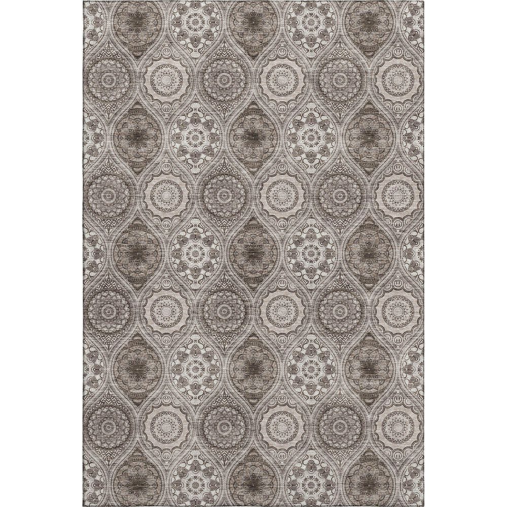 Addison Rugs Mayfield Premium Machine Washable Abstract AMF976 Khaki 9 ...