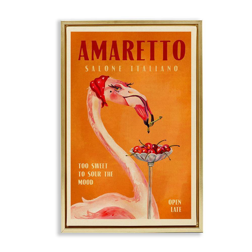 Stupell Industries Vintage Amaretto Flamingo by The Whiskey Ginger 1 ...
