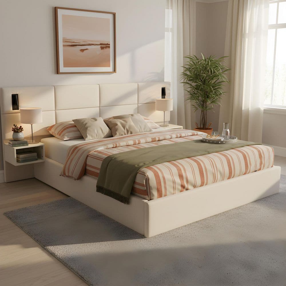 CHRISTOPHER KNIGHT HOME Julia White Upholstered Chenille Wood+Metal ...