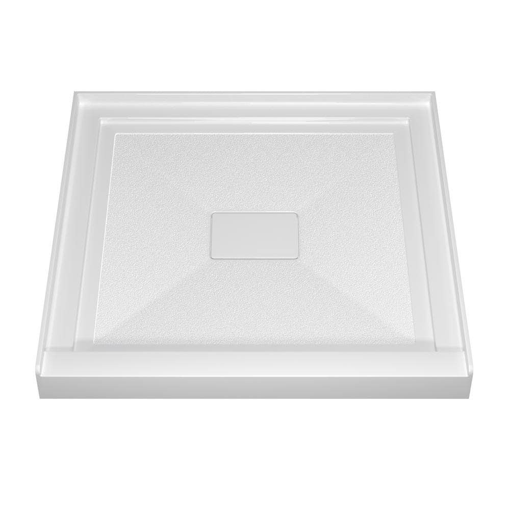 NTQ 36 in. x 36 in. Acrylic Single Threshold Shower Base Alcove Floor ...