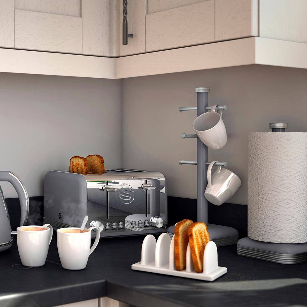 Swan Retro 6-Hook Grey Mug Tree 124940 - The Home Depot