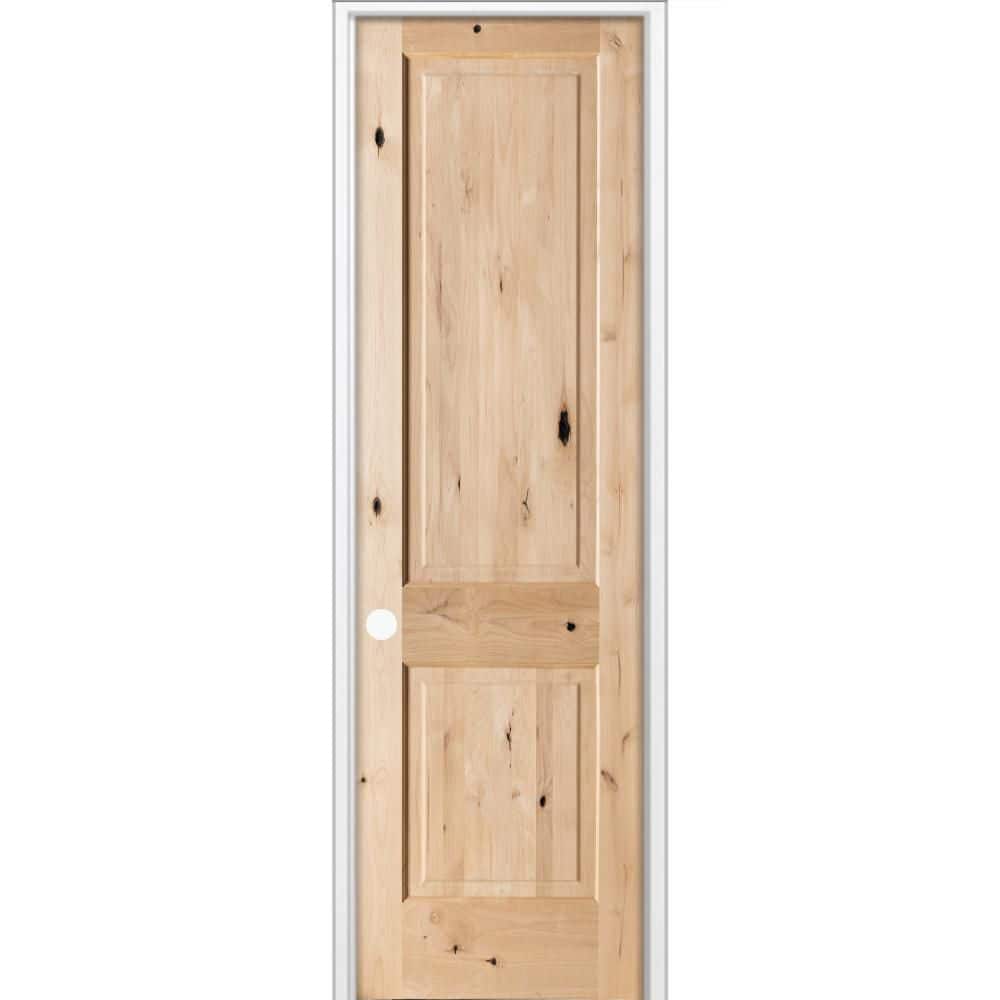 Reviews for Krosswood Doors 28 in. x 96 in. Rustic Knotty Alder 2-Panel ...