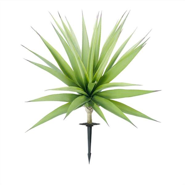 Olivivi 33.5 in. Artificial Agave Plant With Ground Spike Realistic ...