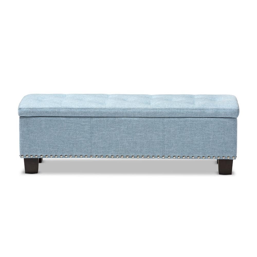 Baxton Studio Hannah Light Blue Bench 28862-7052-HD - The Home Depot