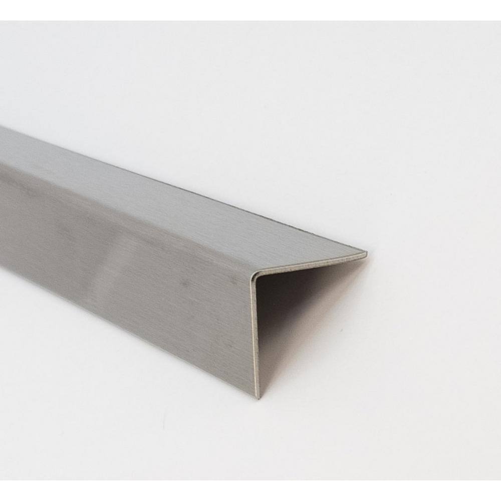 ACEROS SILVA LLC Brushed Stainless Steel 0.59 in. W x 96 in. L Metal ...