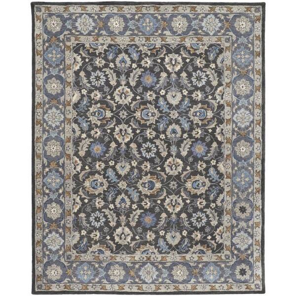 HomeRoots 2 ft. x 8 ft. Taupe, Ivory Floral Area Rug 2000514828 - The ...
