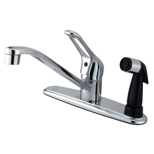 Kingston Brass Wyndham Single Handle Deck Mount Centerset Kitchen